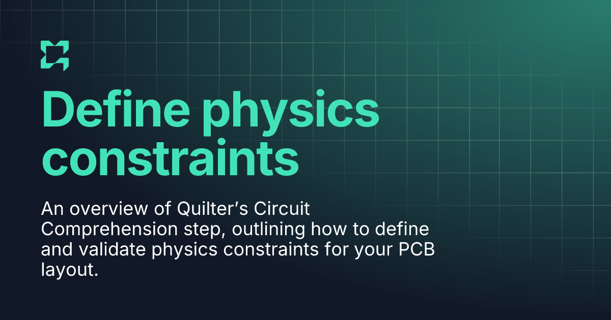 Define physics constraints | Quilter